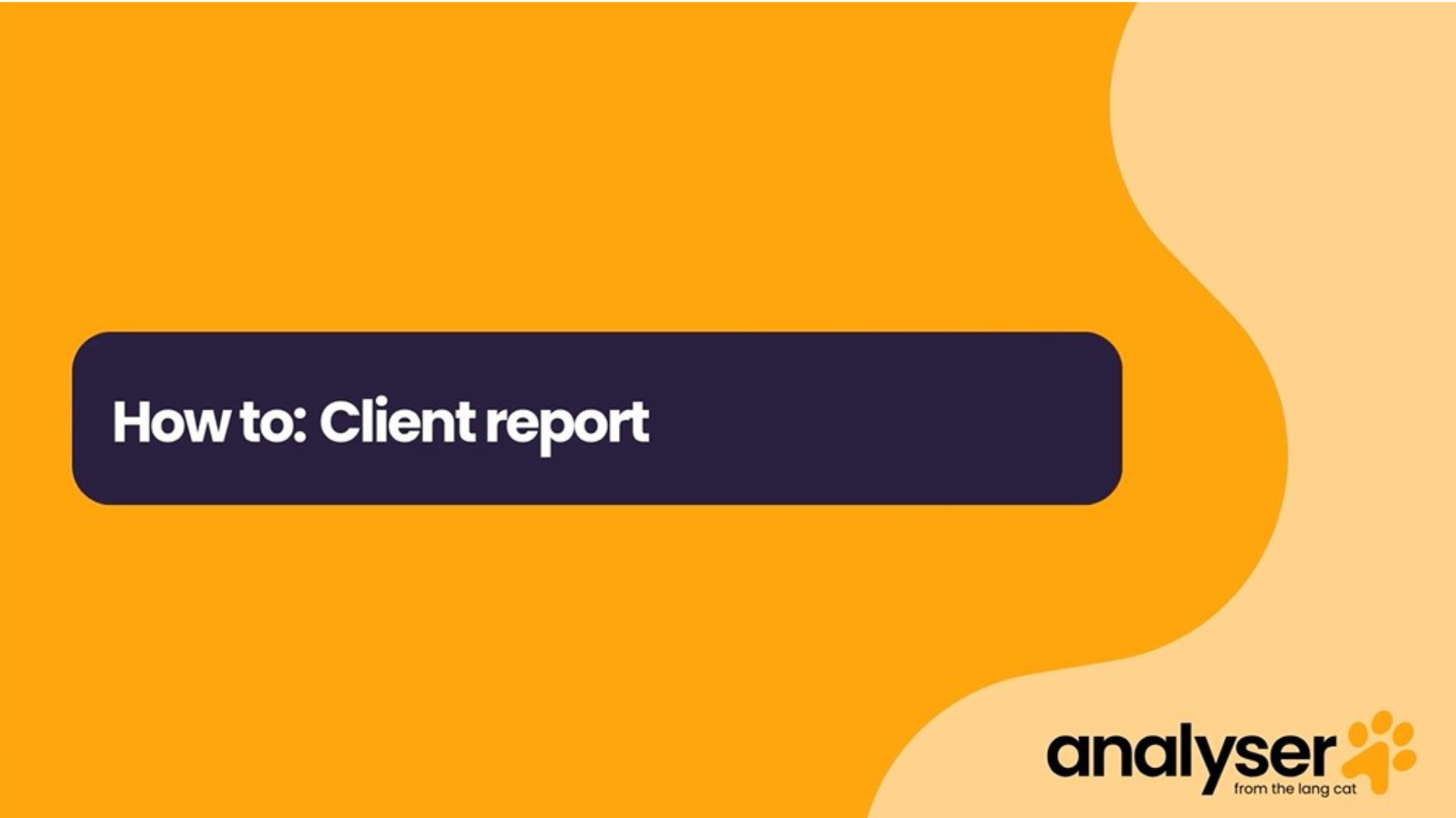How to use Analyser for client suitability - Analyser - From The Lang Cat